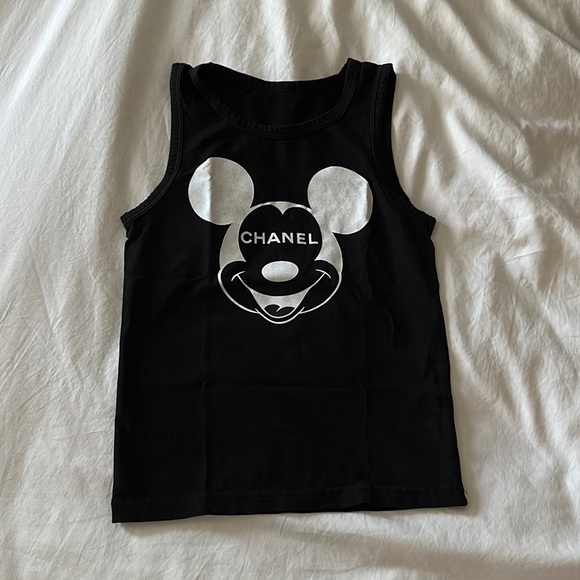 Shirts & Tops | Mickey Mouse Chanel Logo 4t | Poshmark